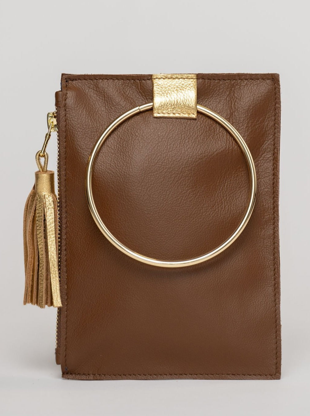 The Metal Ring Wristlet | Chocolate – Beau & Ro