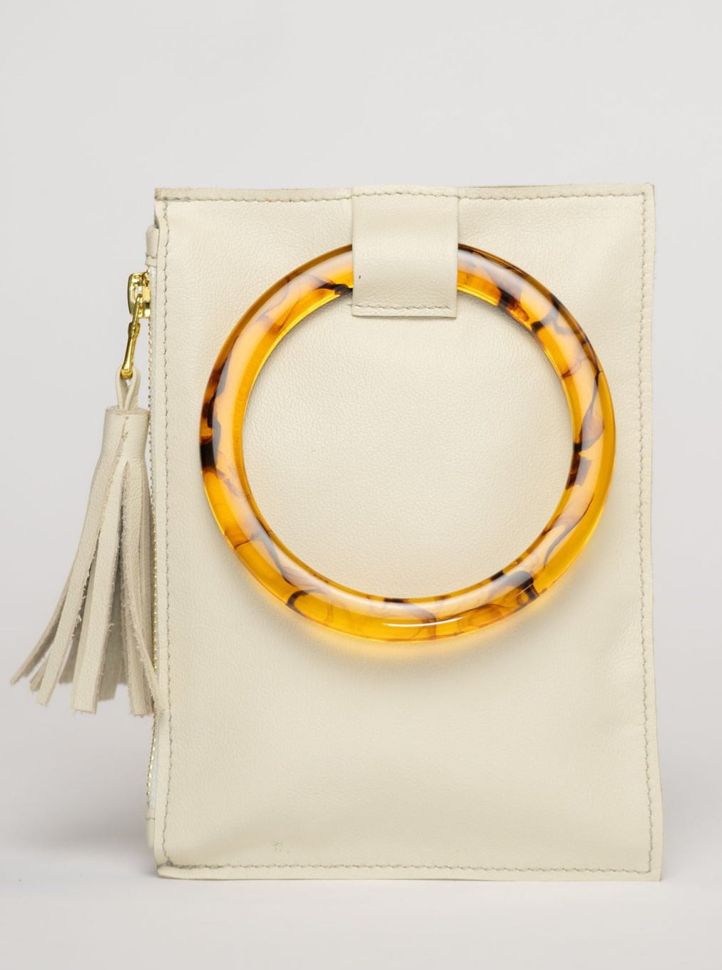 The Acrylic Ring Wristlet | Ivory – Beau & Ro
