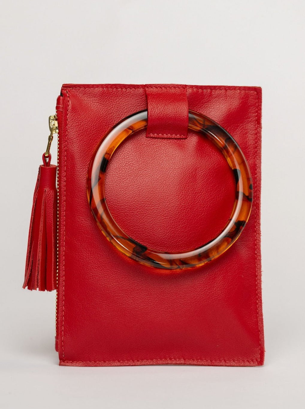 The Acrylic Ring Wristlet | Red – Beau & Ro
