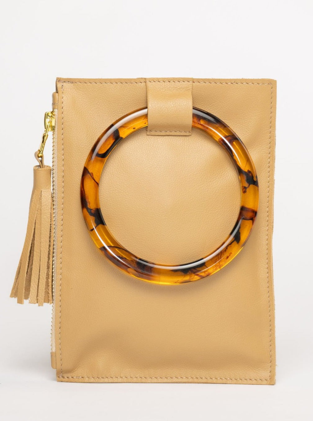 The Acrylic Ring Wristlet | Saddle – Beau & Ro